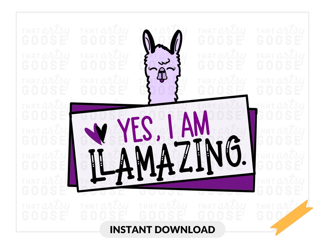 Llama Art PNG & Printable Poster Download - Etsy