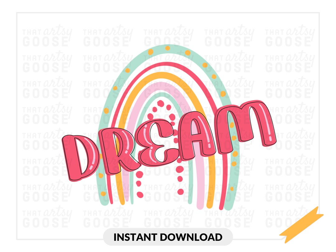 Dream Rainbow PNG & Printable Poster Download - Etsy