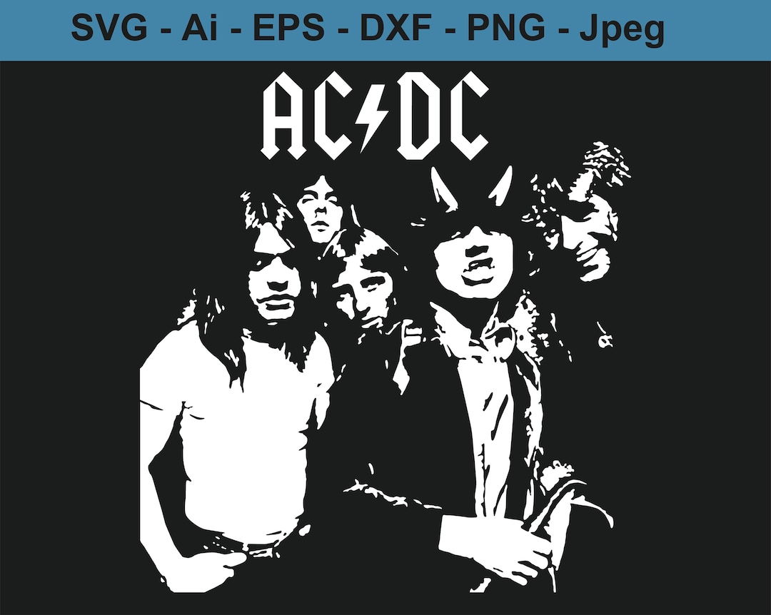 ACDC Vector Graphics Digital Download Svg Ai Eps Png and - Etsy