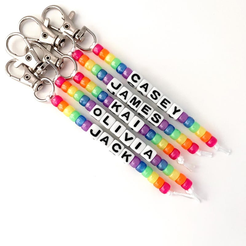 Rainbow Keychain - Etsy
