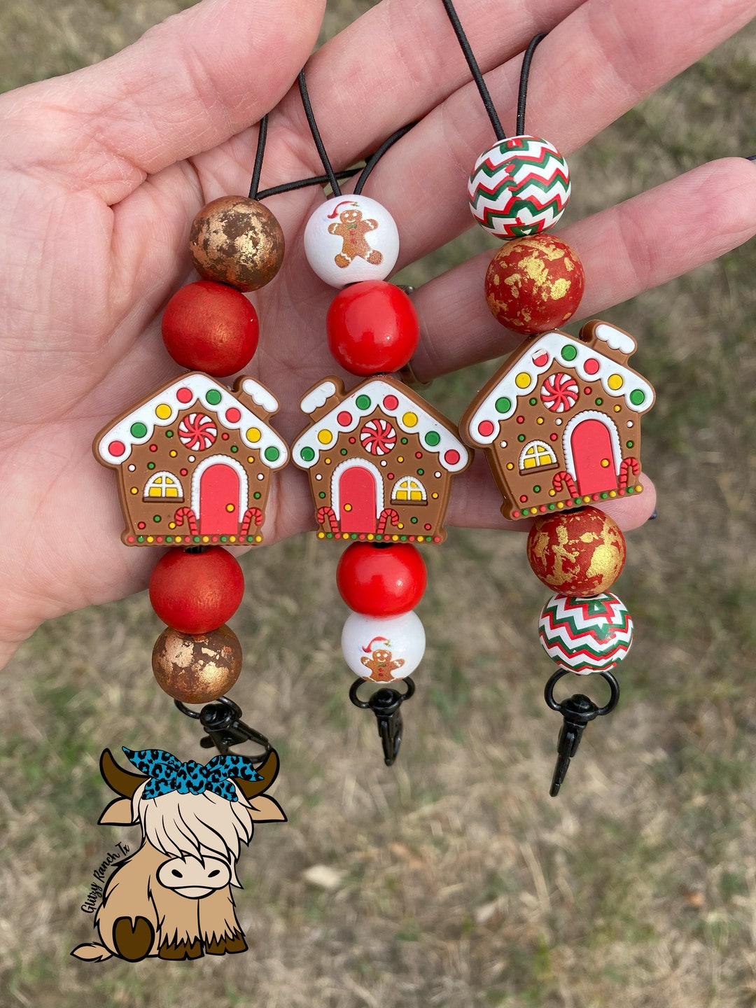 Christmas Freshie Hanger Gingerbread House Rustic Freshie - Etsy