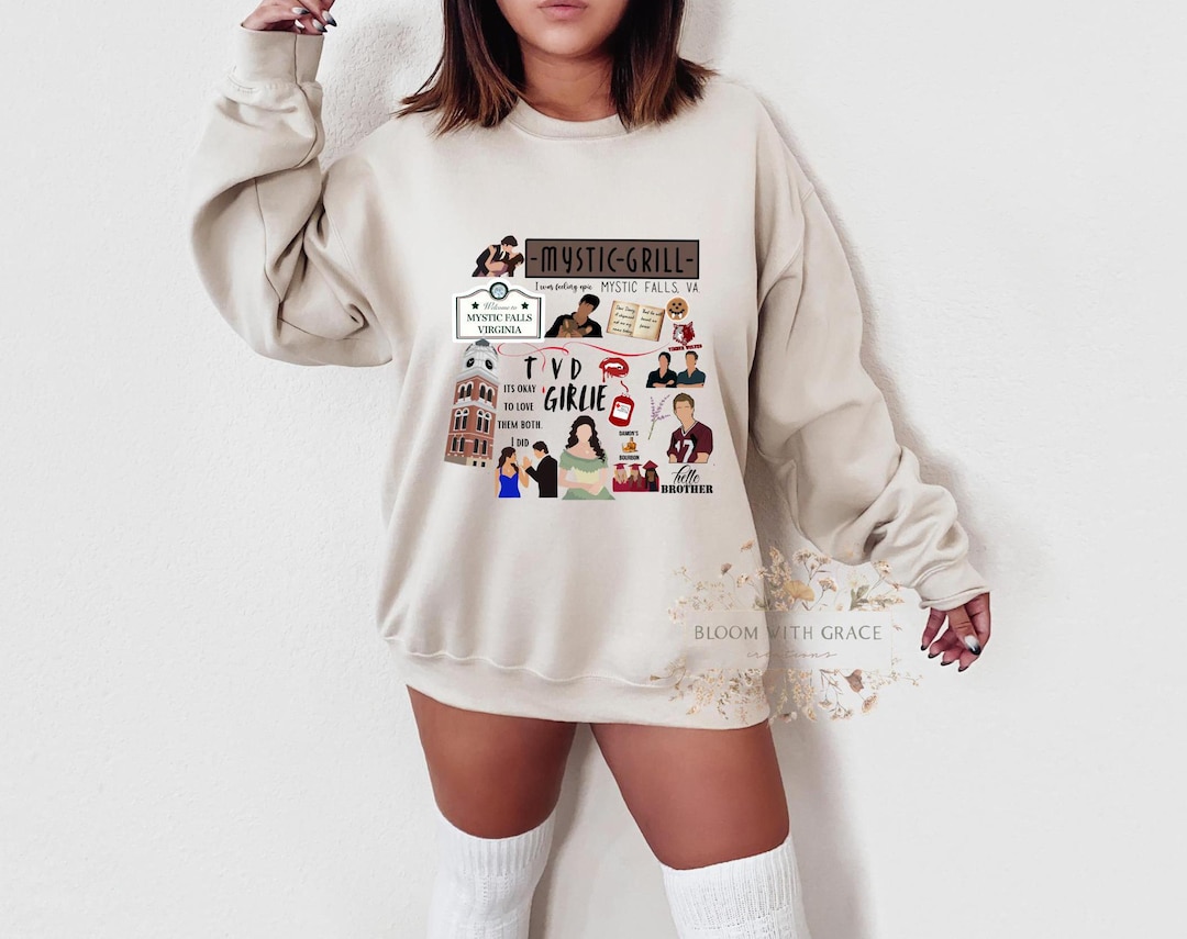 Vampire Diaries Quotes Sweatshirt, the Vampire Diaries, TVD Merch, TVD ...