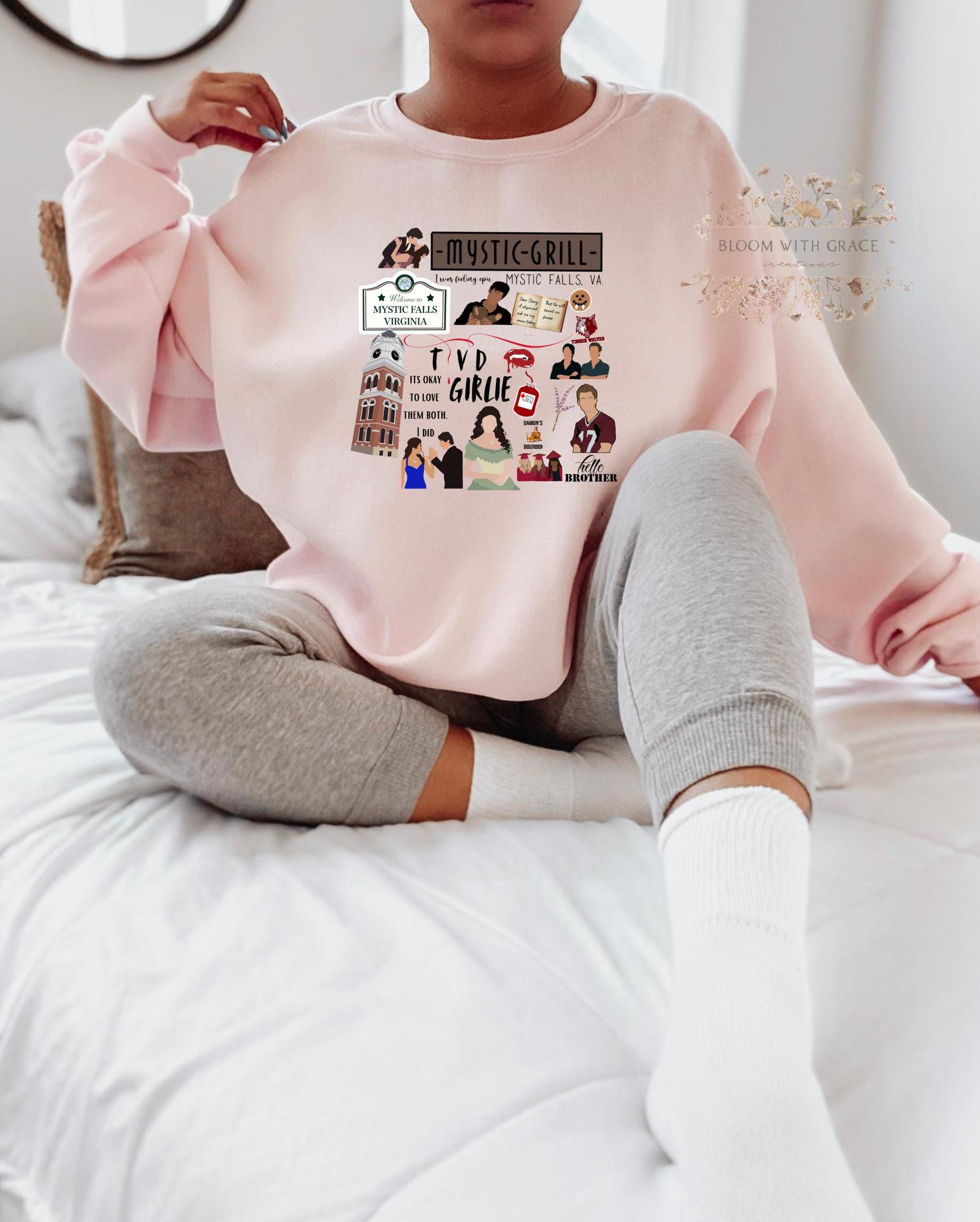 Vampire Diaries Quotes Sweatshirt, the Vampire Diaries, TVD Merch, TVD ...