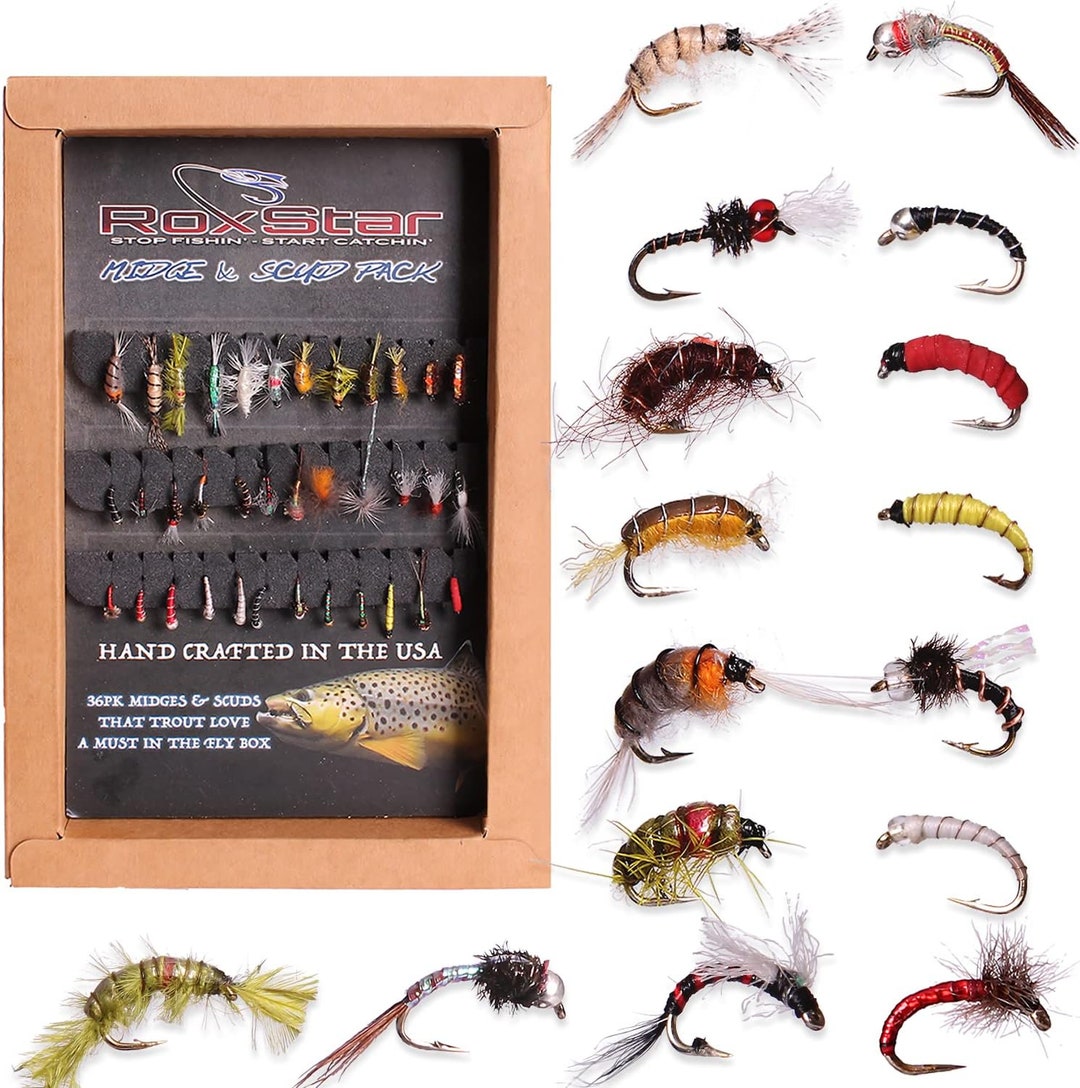 Midge & Scud Trout Fly Assortment | 36 Pack - Etsy