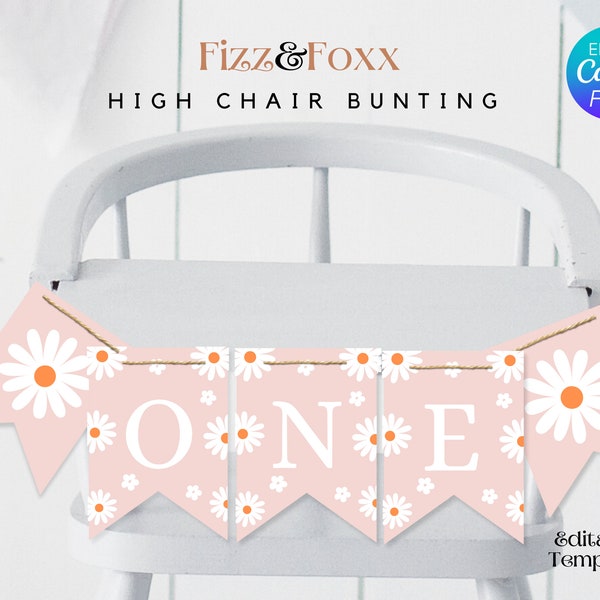 Daisy 1st Birthday High Chair Banner - Etsy