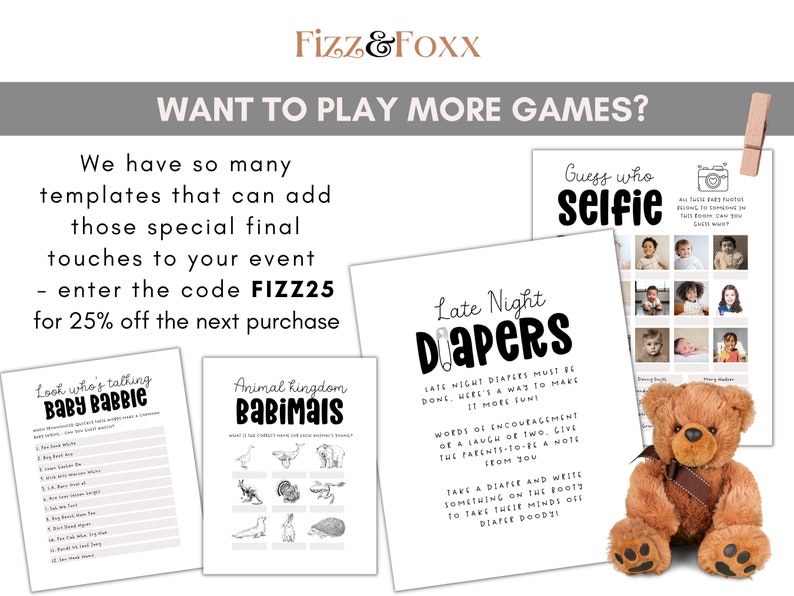 Guess the Age Baby Shower Game How Old Were They Baby Shower Game How ...