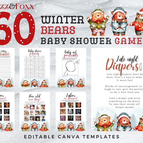 Winter Wonderland Baby Shower Games - Etsy