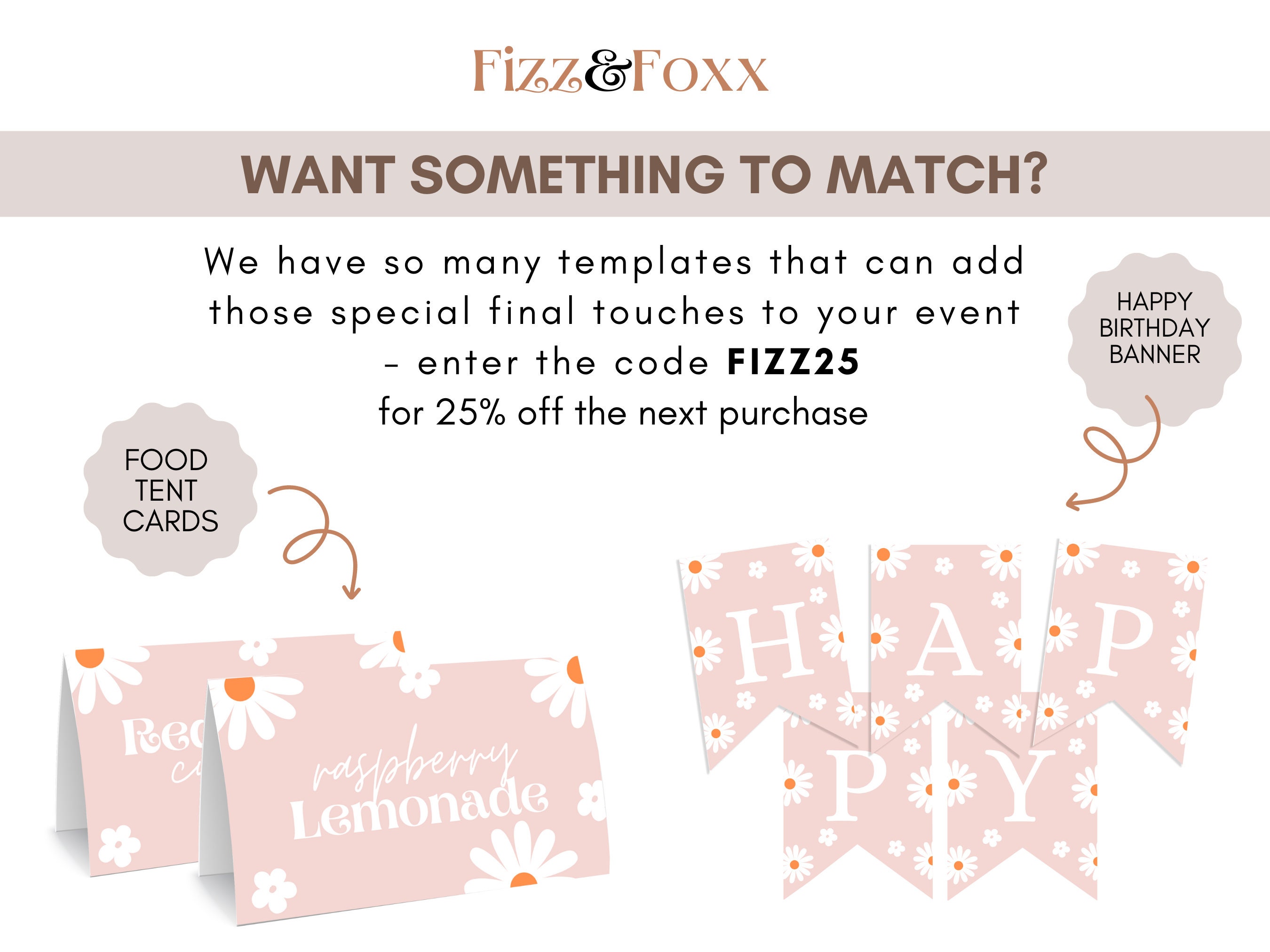 Daisy Cupcake Topper Canva Template, Cupcake Topper Boho, Daisy First ...