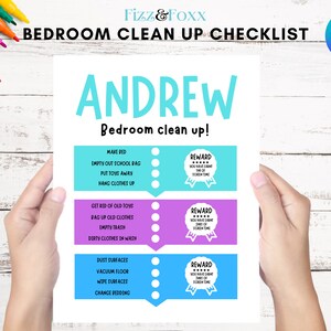Editable Cleaning Checklist for Kids Room Canva, Cleaning Checklist ...