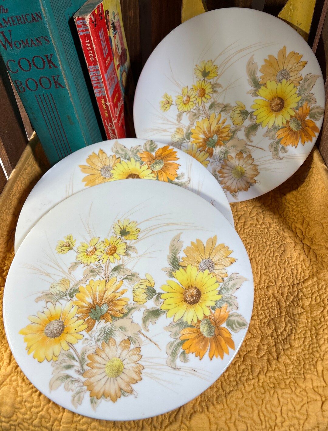Dessert/sandwich Plates, Oneida Premier Melamine With Orange Yellow ...