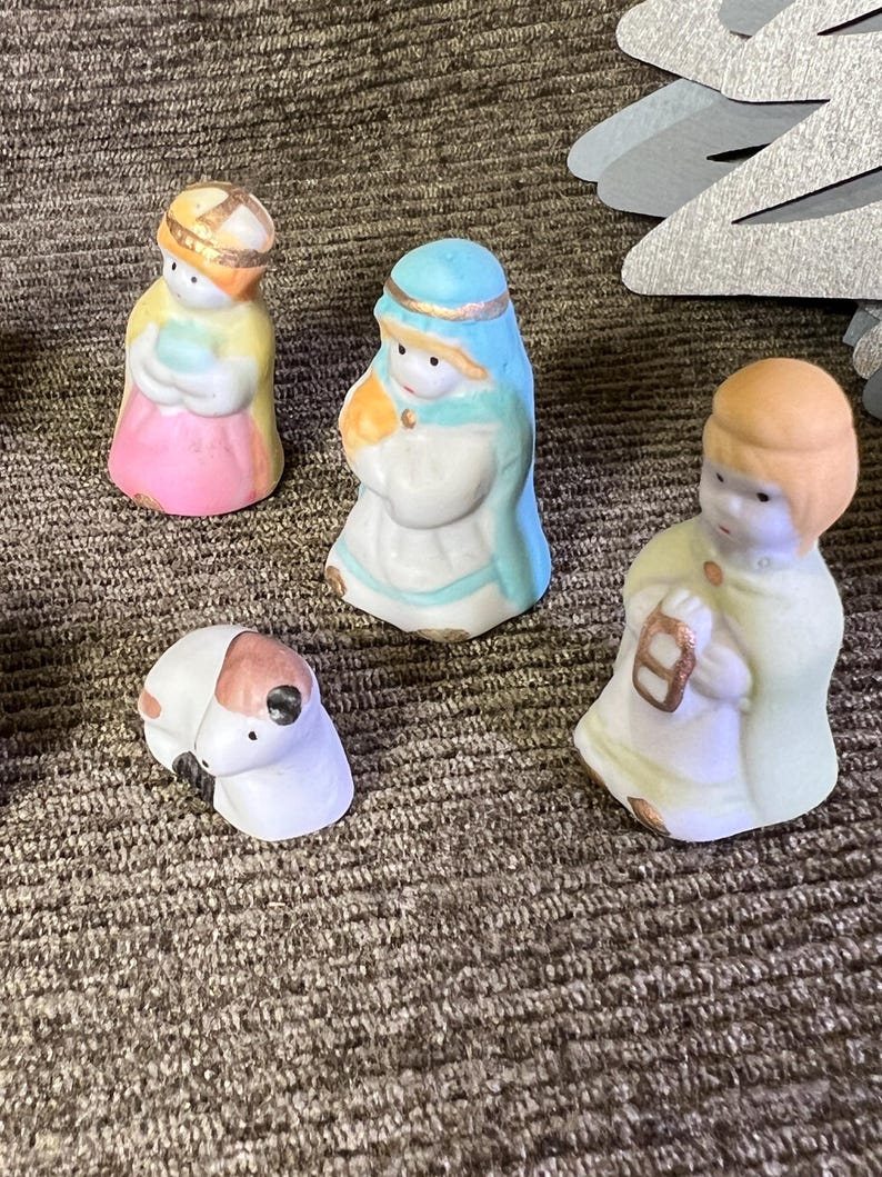 Miniature Nativity, Hermitage Pottery, 11 Pieces - Etsy