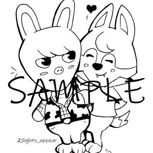Wolf Chan & Dwaekki - Stray Kids SKZOO K-pop Printable Coloring Page ...