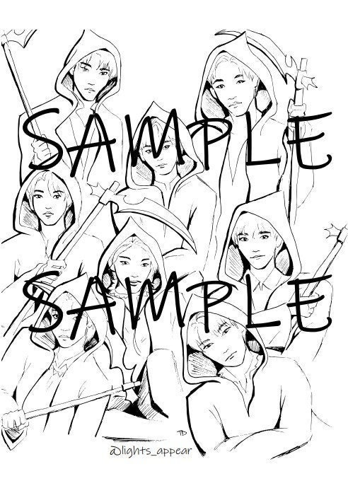 Reaper Stray Kids - K-pop Printable Coloring Pages - Etsy
