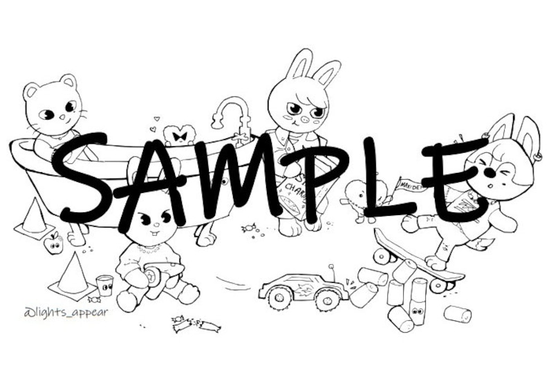 Maxident SKZOO Coloring Pages - Etsy Canada