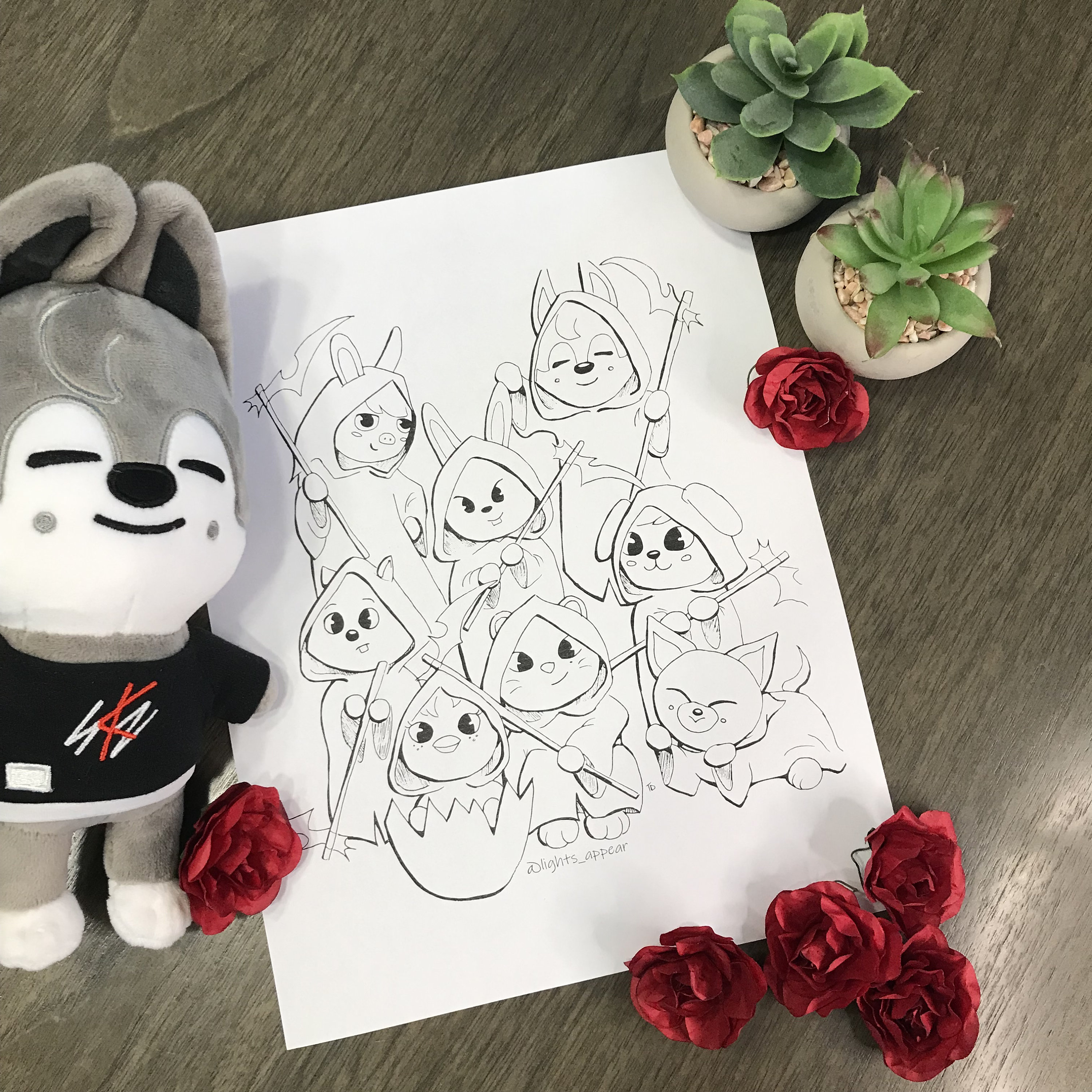 Reaper SKZOO - K-pop Printable Coloring Page - Etsy