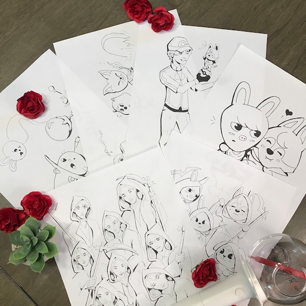 Stray Kids Coloring Pages - Etsy