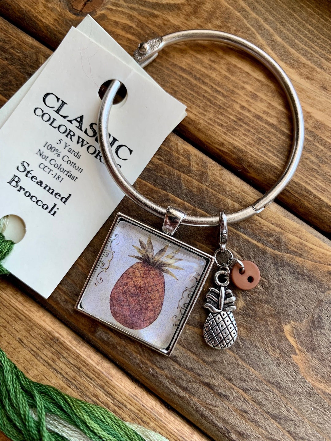 Vintage Pineapple Thread Keep Pineapple Floss Ring Primitive - Etsy