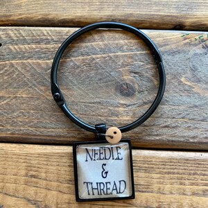 Antique Thread Keep, Needles and Thread Floss Ring, Sewing Thread Keep ...