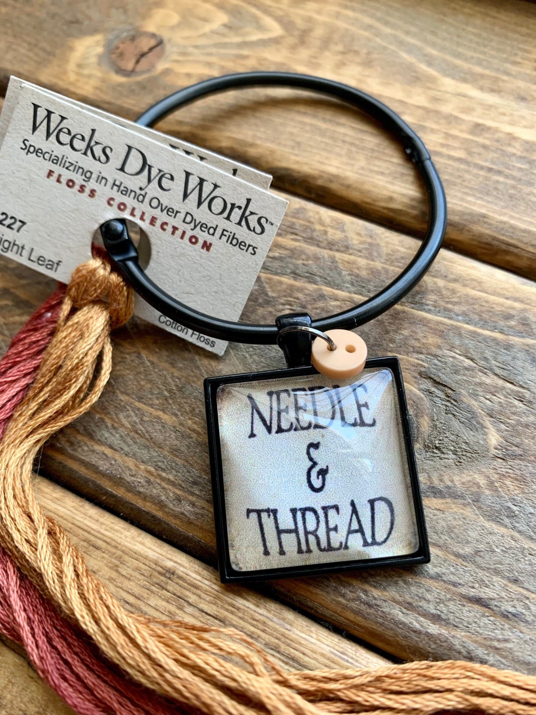 Antique Thread Keep, Needles and Thread Floss Ring, Sewing Thread Keep ...