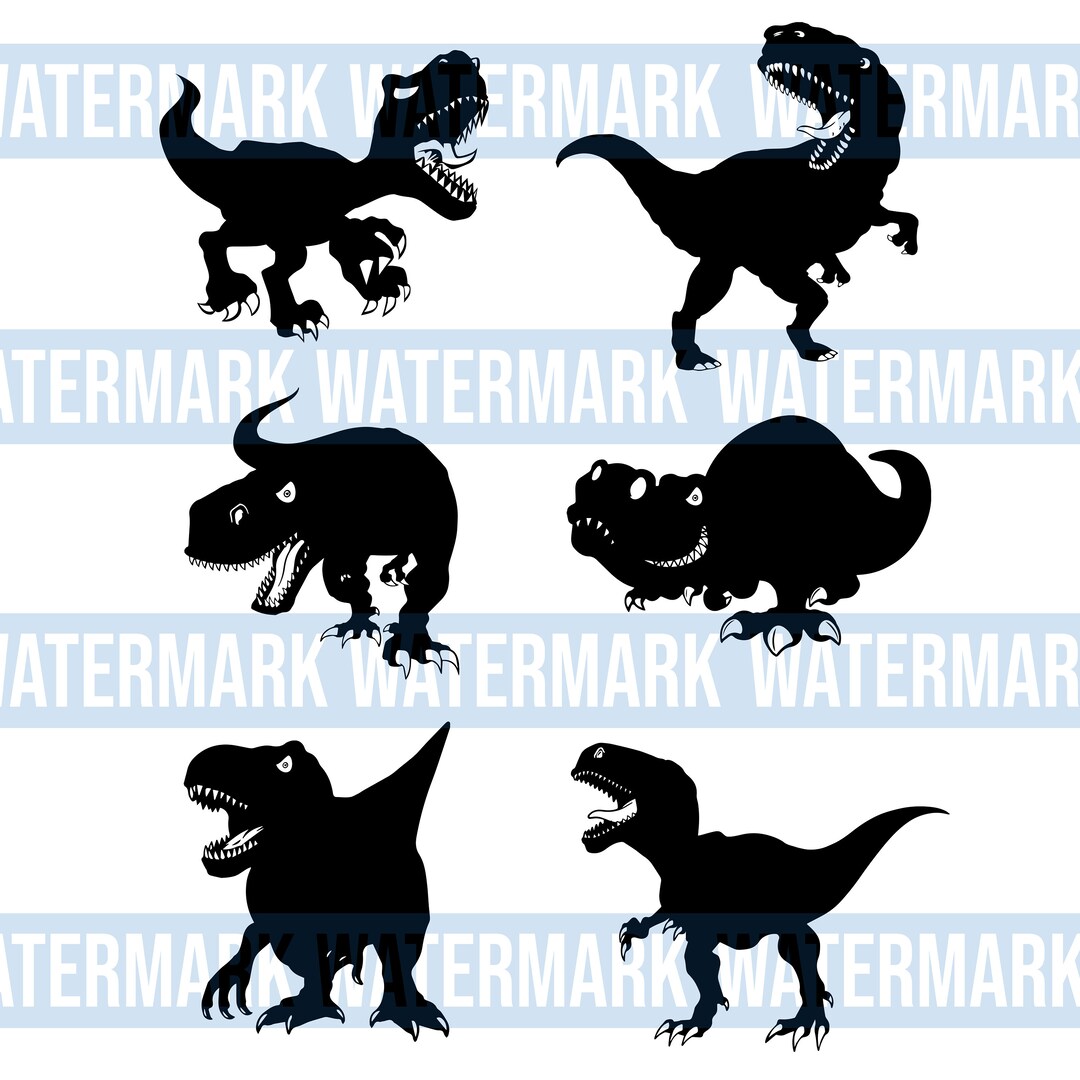 Dinosaurs Silhouette SVG Tyrannosaurus Rex SVG Clipart - Etsy