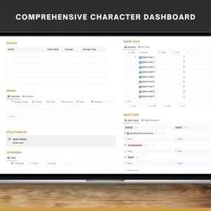 Dnd Character Journal Notion Template | Session Log & Character Sheet W ...
