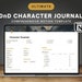 Dnd Character Journal Notion Template Session Log & Character Sheet W ...