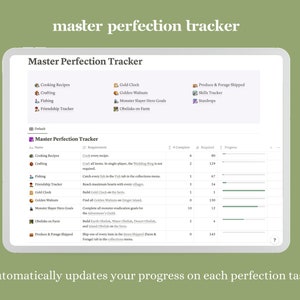 Stardew Valley UPDATED V1.6 Notion Template, 1000+ Items, 50+ Sections ...
