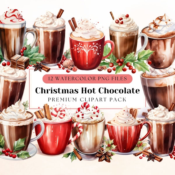 Hot Cocoa Clipart - Etsy
