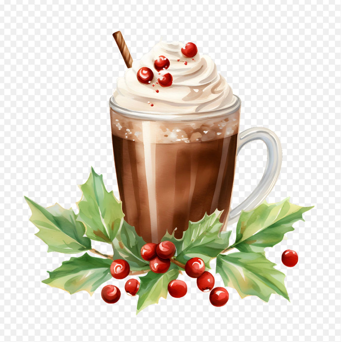 Christmas Hot Chocolate Clipart Pack, High-quality Pngs, Transparent ...