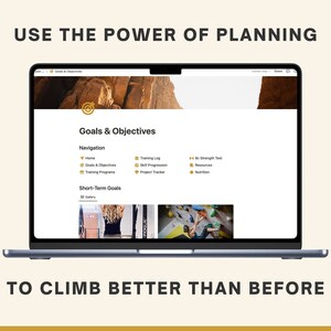 Climbing Progression Planner Notion Template | Rock Climbing ...