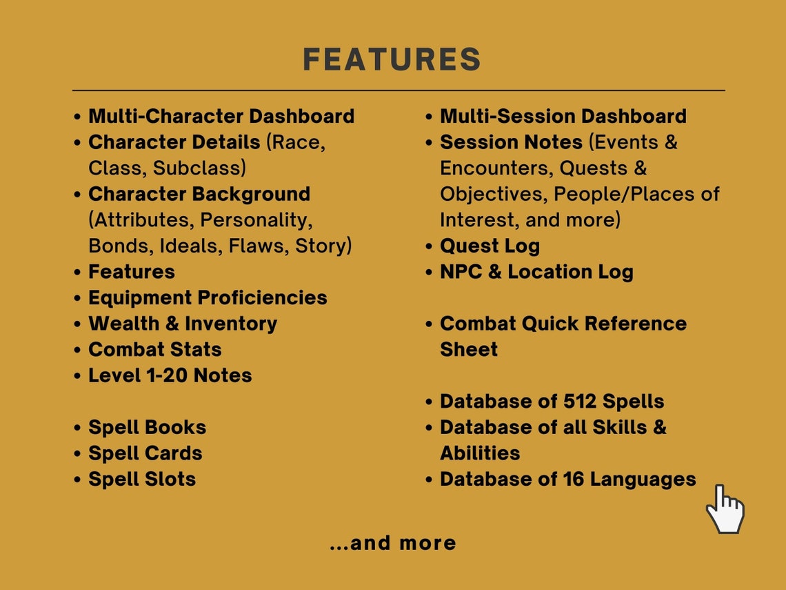 Dnd Character Journal Notion Template Session Log & Character Sheet W ...