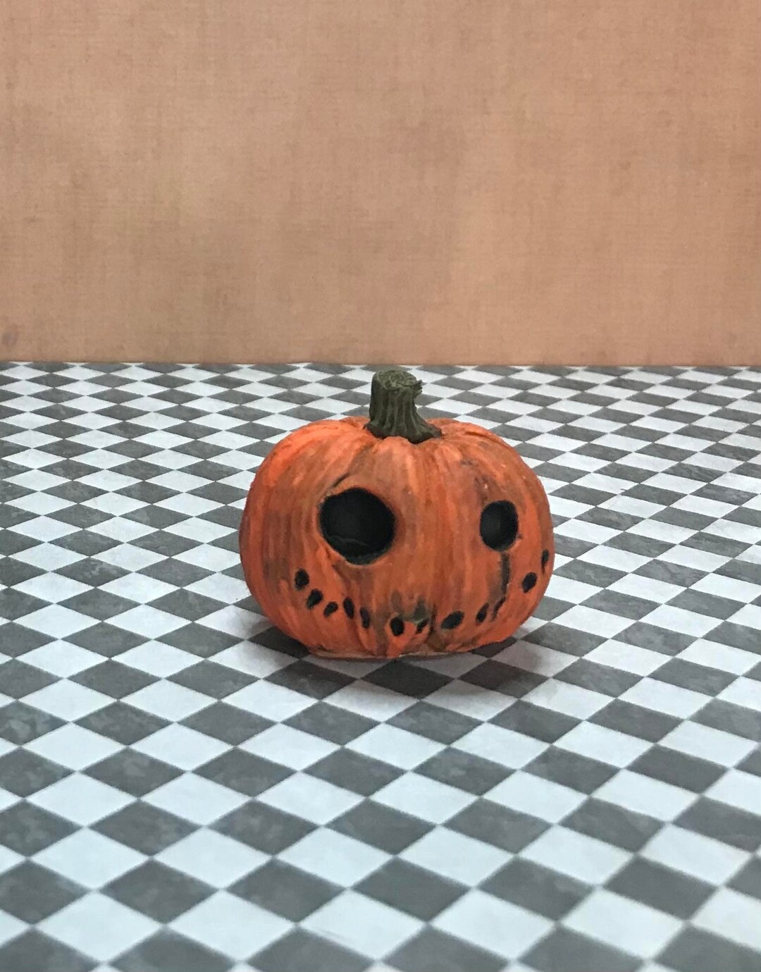 Miniature Jack O'lantern Pumpkin Halloween Dollhouse 1:12 - Etsy