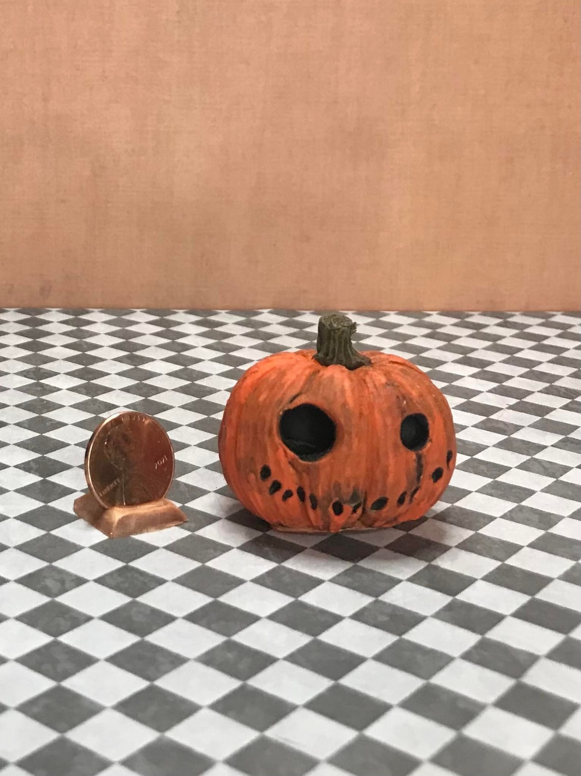 Miniature Jack O'lantern Pumpkin Halloween Dollhouse 1:12 - Etsy