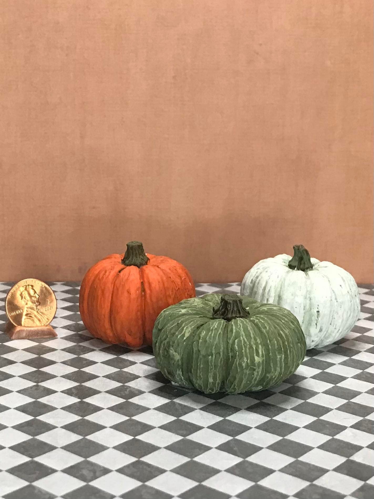Decorative Miniature Pumpkins Fall Autumn Halloween Dollhouse 1:12 ...