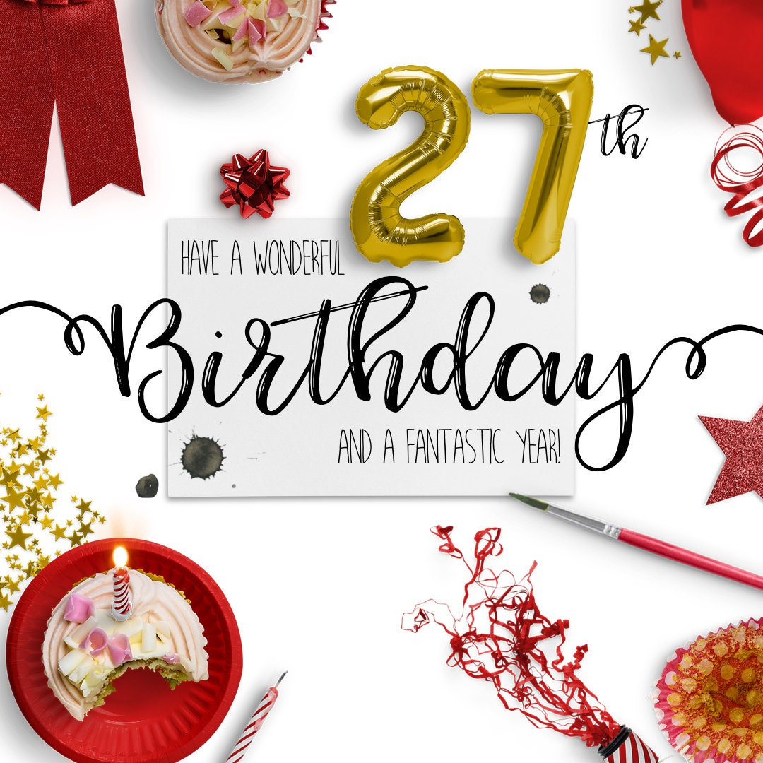 Happy 27th Birthday Ecard