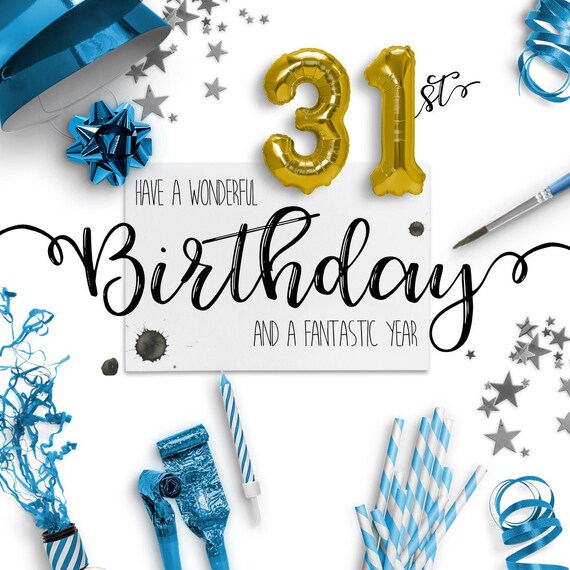 31st Birthday Ecard Digital Birthday Cards Paperless - Etsy