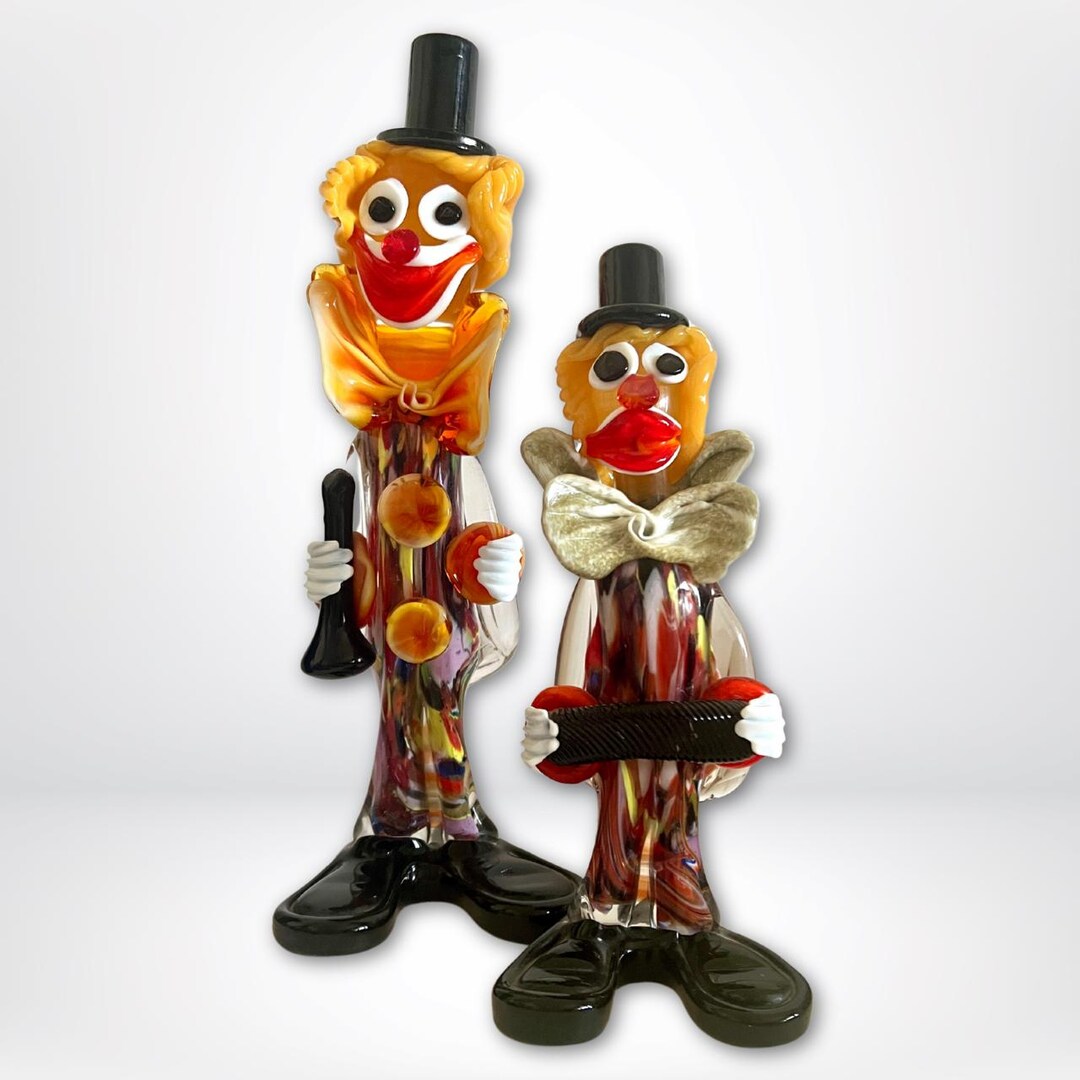 RARE 1960s Authentic Murano Italy Handmade Clowns - Purchased in Italy ...