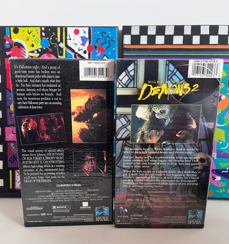VHS night of the Demons and night of the Demons 2 1994 and 1995 Video ...