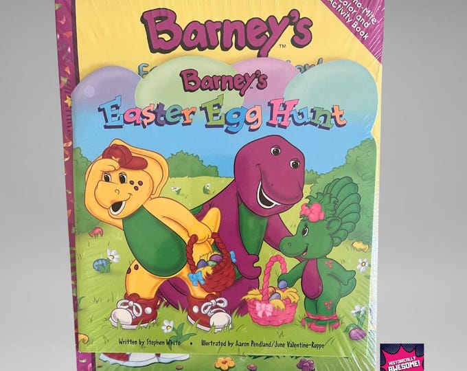 Vintage Barney Book Set: Easter Egg Hunt & Activity Book - Etsy
