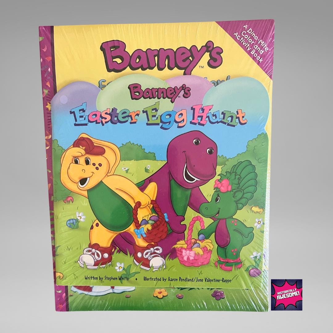 Vintage Barney Book Set: Easter Egg Hunt & Activity Book - Etsy