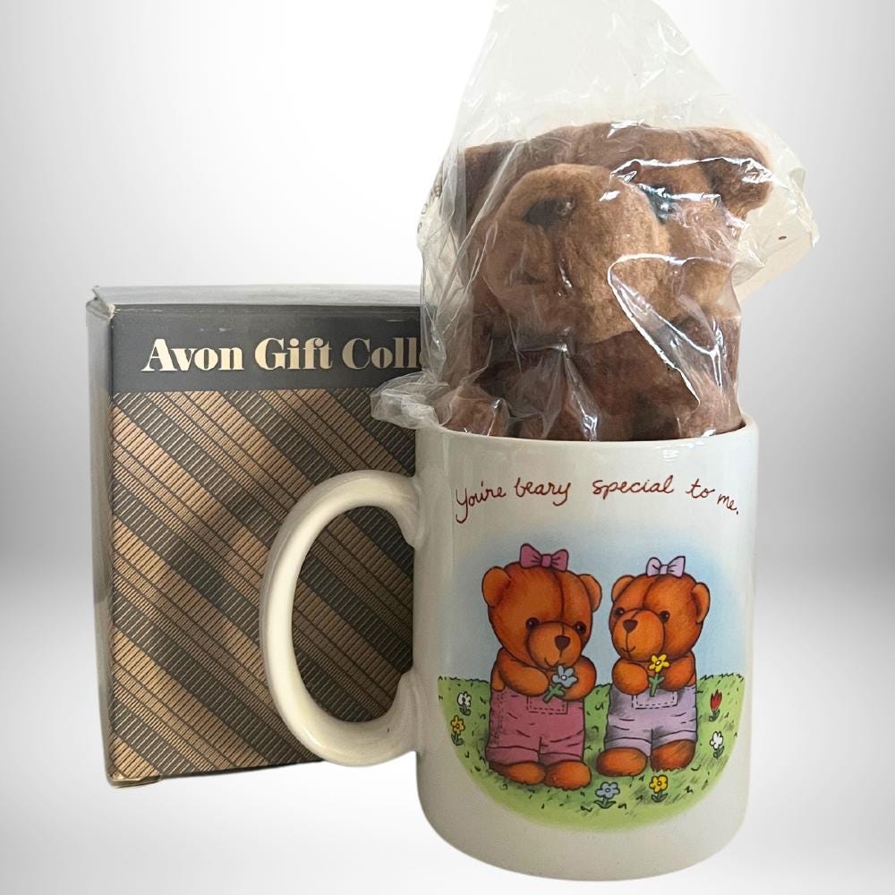 Vintage Teddy Bear Hug Mug Special Person With Plush 4" Bear - 1989 ...
