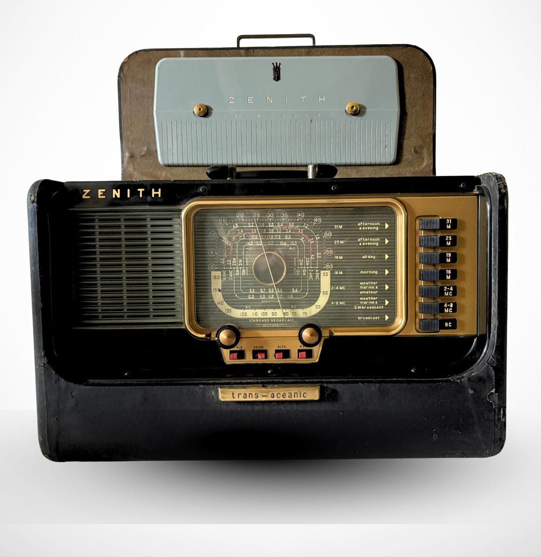 Collectible Vintage 1951 Zenith Trans-oceanic Wave Magnet H500 Radio ...