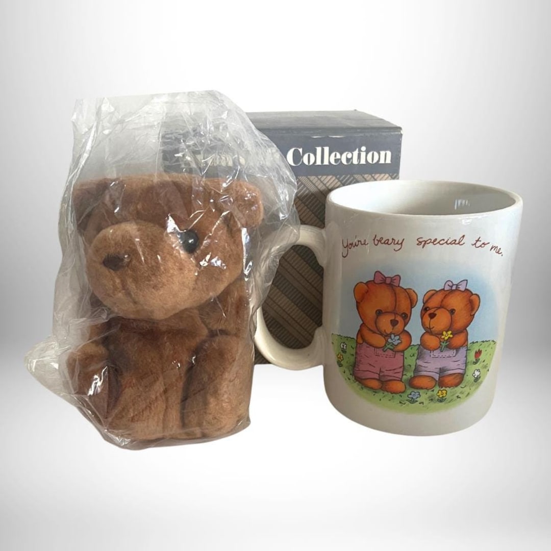 Vintage Teddy Bear Hug Mug Special Person With Plush 4" Bear - 1989 ...