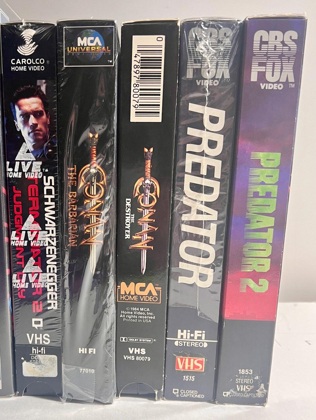 Vintage Schwarzenegger VHS Movies: Terminator, Conan, Predator - Etsy