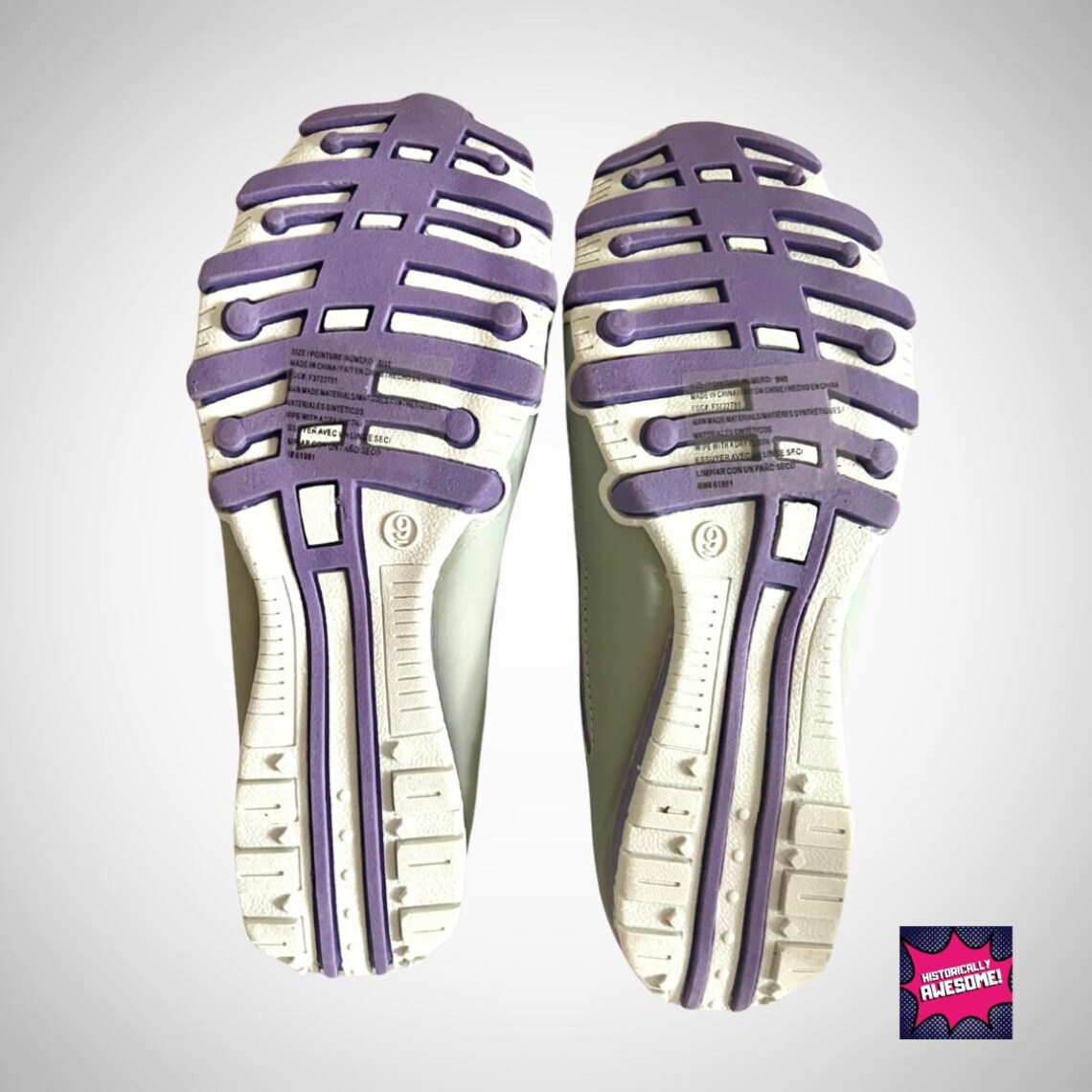 Rare Vintage Curves Gray and Purple Sneaker Slide Shoes - Size 9 - NIB ...