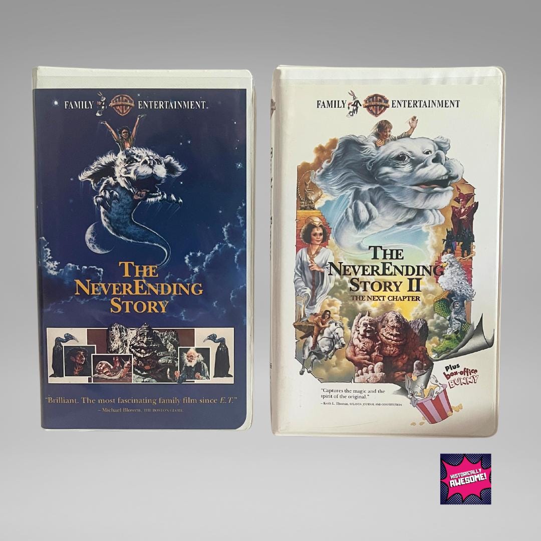 Vintage VHS Set of the Neverending Story (1986) and the Neverending ...