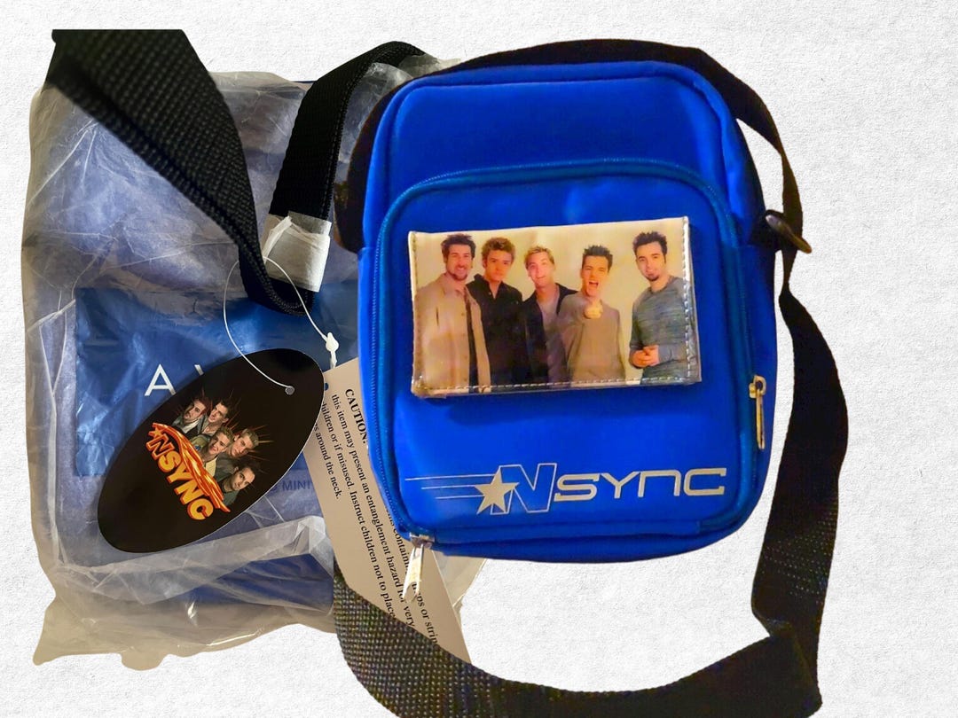 Rare NSYNC Boy Band Teen Pop CD Mini Bag | Metallic Blue | Shoulder Bag ...