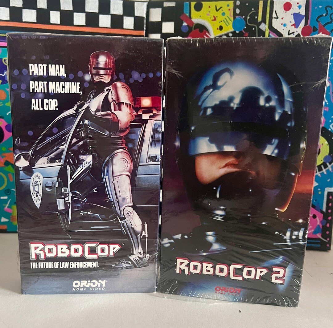 Vintage Sci-fi Action VHS Video Cassette of Robocop 1987 and Robocop 2 ...