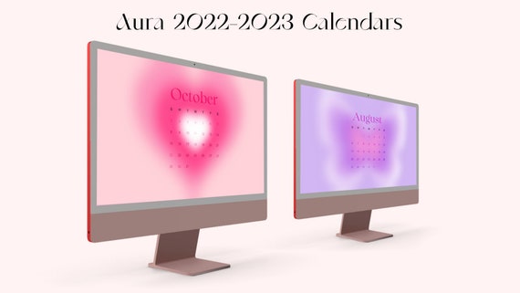 2022-2023 Aura Gradient Calendar Wallpapers Edition 1 - Etsy Australia