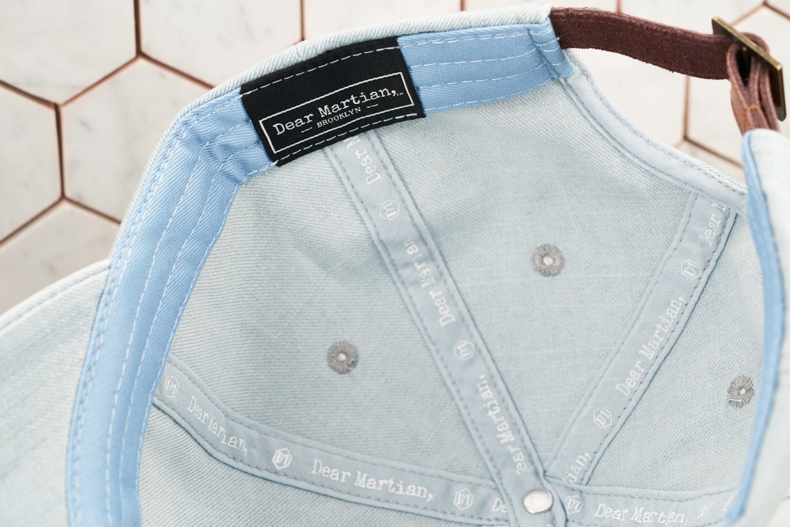 Minimal Denim Baseball Cap Blue Trendy Brooklyn Streetwear | High ...